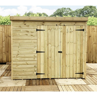 Marlborough - 7 x 3 WINDOWLESS Garden Shed Pressure Treated T&G PENT ...