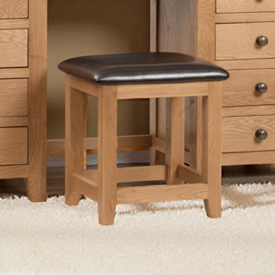 Marlborough Dressing Stool - Solid Oak