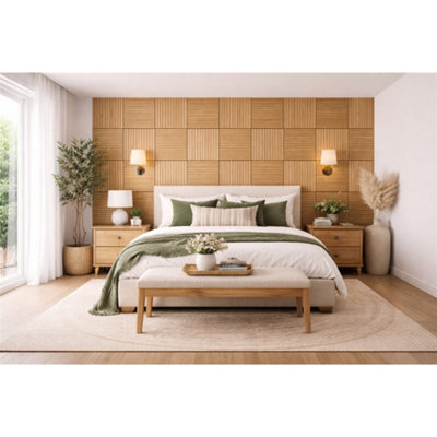 Marlborough - Pack of 1 (Total 2 Units) Acoustic Wood Wall Panel ...