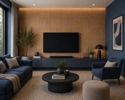 Marlborough - Pack of 1 (Total 2 Units) Acoustic Wood Wall Panel ...