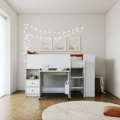 Marley White Mid Sleeper Childrens Bed