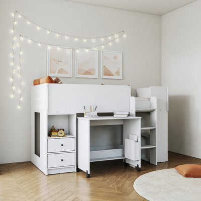 Marley White Mid Sleeper Childrens Bed