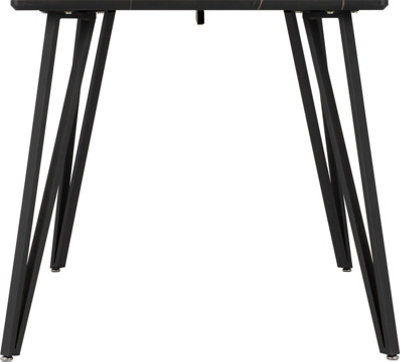 Marlow Dining Table in Black Marble Effect Finish