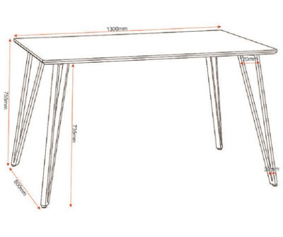 Marlow Dining Table in Black Marble Effect Finish