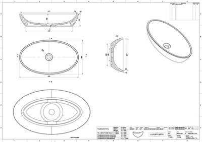 Marlow Stone Counter Top Basin 600 - Matt White