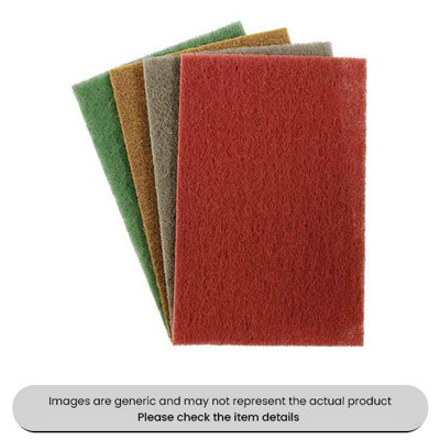 Maroon Medium Nylon Scouring Pads Strengthened Fibre Pack Qty 10
