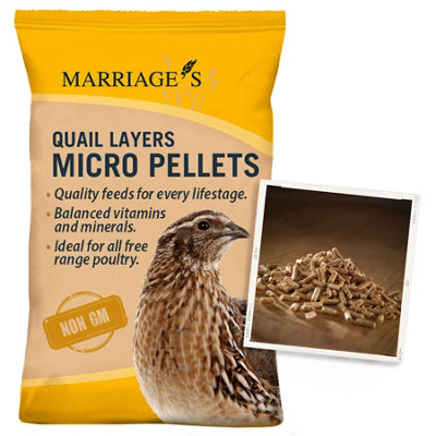 Marriages Quail Layers Micro Pellets, 20kg