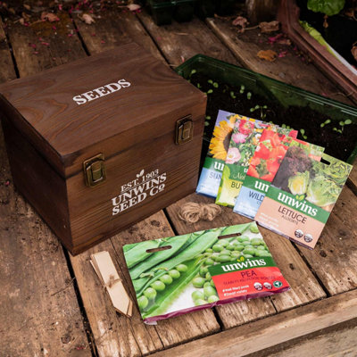 Marshalls Garden Unwins Gardeners Seed Box - FSC-approved Wooden Sowing ...