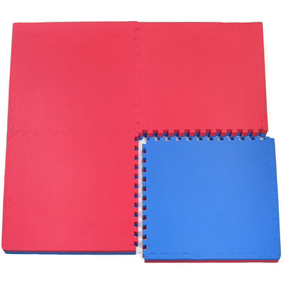 Martial Arts Karate Judo Kick Boxing Gym MMA 40mm in Red/Blue Floor Mat