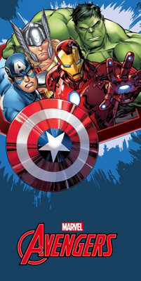 Marvel Avengers Blue 100% Cotton Towel