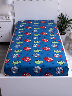 Marvel Avengers Blue Single Fitted Sheet