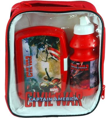 Marvel Avengers Lunch Bag, Sandwich Box and Drinks Bottle Set