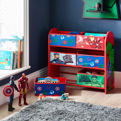 Marvel Avengers Multicoloured Storage Unit with 6 Storage Boxes for ...