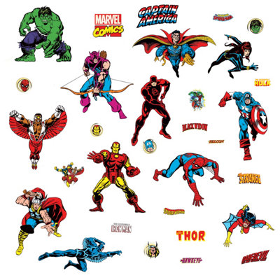 Marvel Comics Room Decor Wall Sticker Kit | DIY at B&Q