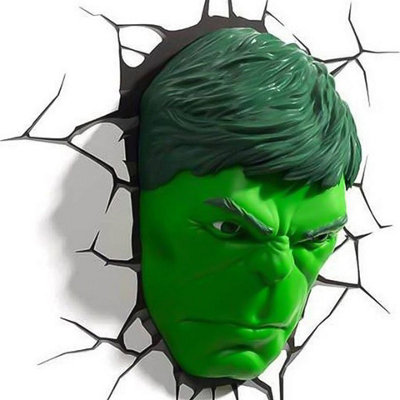 MARVEL HULK FACE WALL 3D DECO LIGHT