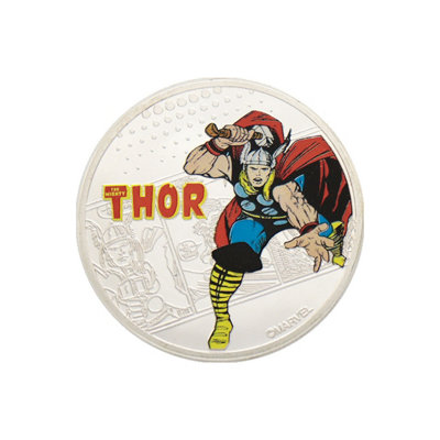 Marvel Limited Edition .999 Silver Plated Thor Collectible Coin