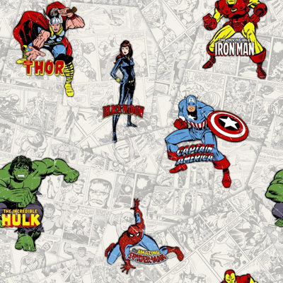 Marvel Multi Novelty Pearl effect Embossed Wallpaper | DIY at B&Q