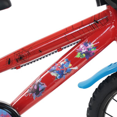 MARVEL SPIDER-MAN 14" CHILDREN'S BICYCLE WITH TRAINING WHEELS