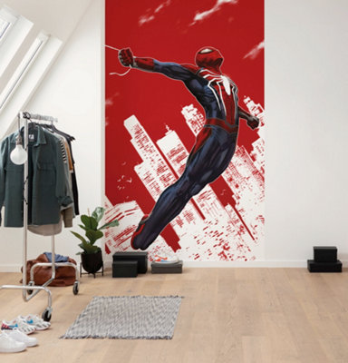 Marvel Spider-Man Red Swing Wall Mural, 2.5m x 1.5m