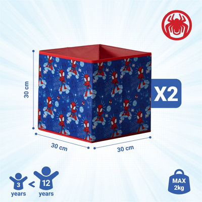 Marvel Spidey and His Amazing Friends 2-pc Fabric Storage Boxes ...