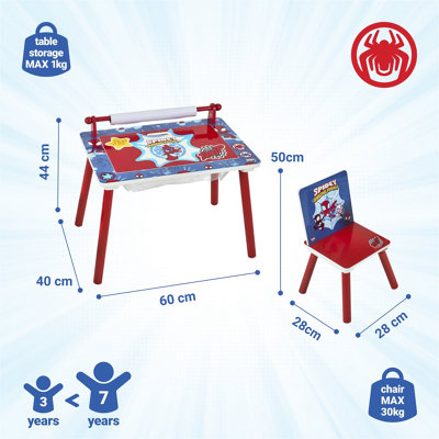 Marvel Spidey and His Amazing Friends Kids Table and Chair Set ...