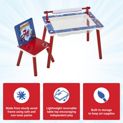 Marvel Spidey and His Amazing Friends Kids Table and Chair Set ...
