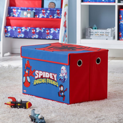 Collapsible toy box with lid store