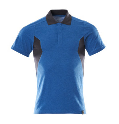 MASCOT ACCELERATE MODERN FIT POLO SHIRT (AZURE BLUE/DARK NAVY) (X LARGE)