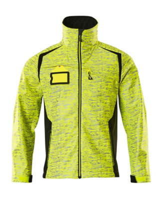 Mascot Accelerate Safe Softshell Jacket with Reflectors (Hi-Vis Yellow ...