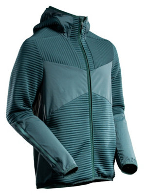Mascot Customized Microfleece with Hood and Zipper (Forest Green) (X Large)