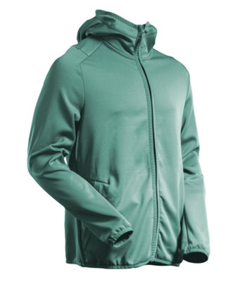 Mascot Customized Microfleece with Hood and Zipper (Light Forest Green ...