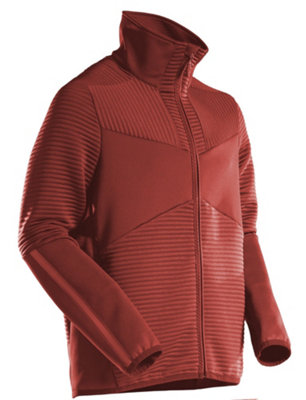 Mascot Customized Microfleece with Zipper (Autumn Red) (Medium)