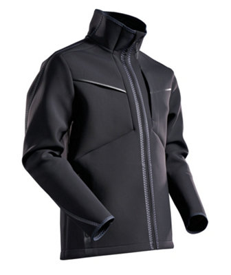 Mascot Customized Modern Fit Softshell Jacket (Black) (Medium)