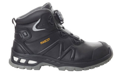 Mascot Footwear Mid Safety Boots S3 with BOA (Black) (UK 3.5) at B&Q