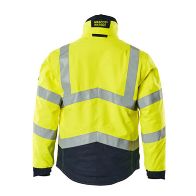Mascot Multisafe Pilot Jacket with Quilted Lining (Hi-Vis Yellow/Dark ...