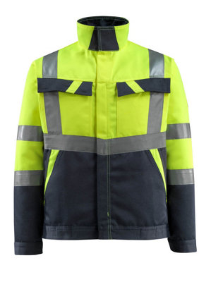 Mascot Safe Light Forster Work Jacket (Hi-Vis Yellow/Dark Navy Blue) (XXXX Large)