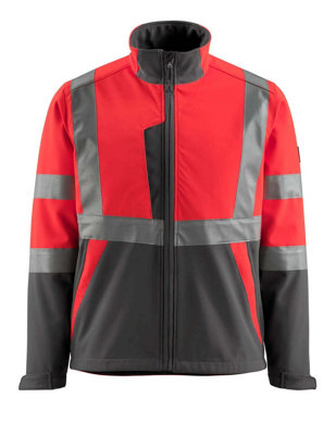 Mascot Safe Light Kiama Softshell Jacket (Hi-Vis Red/Dark Anthracite ...