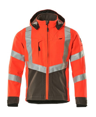 Mascot Safe Supreme Blackpool Softshell Jacket (Hi-Vis Red/Dark Anthracite) (XXXX Large)