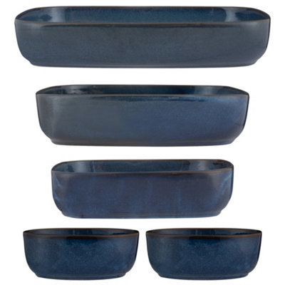 Mason Cash Reactive Blue Dish Set