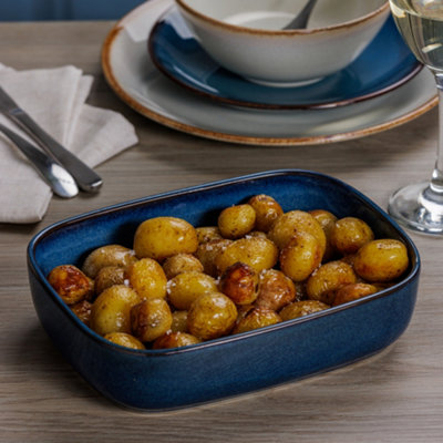 Mason Cash Reactive Set of 2 Rectangle Dish 31cm & 23cm - Blue