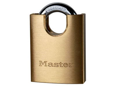 Master Lock 2250EURD Solid Brass 50mm Padlock 5-Pin Shrouded Shackle ...