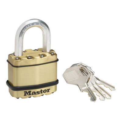 Master Lock Excell Br Finish Padlocks Multi Colour (45mm)