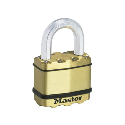 Master Lock Excell Br Finish Padlocks Multi Colour (50mm)