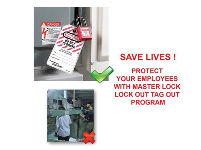 Master Lock - Lockout Padlock - 38mm Body & 6mm Hardened Steel Shackle