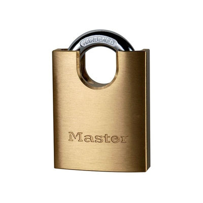 Master Lock Solid Br 50mm Padlock 5-pin Shrouded Shackle Multi Colour ...