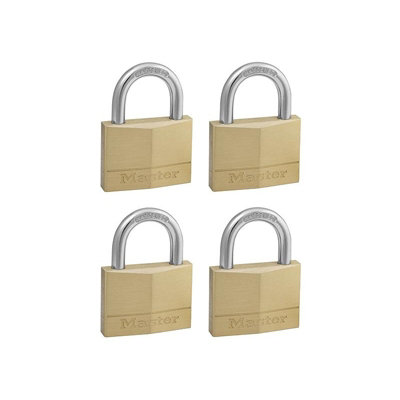 MASTER LOCK SOLID BR PADLOCKS DOUBLE LEVER MULTI COLOUR (50MM 5-PIN ...