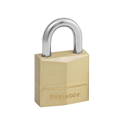 Master Lock Solid Br Padlocks Single Lever Multi Colour (20mm 3-Pin)