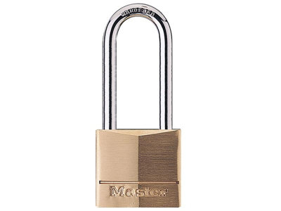 Master Lock - Solid Brass 40mm Padlock 4-Pin - 51mm Shackle | DIY at B&Q