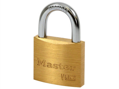 Master Lock - V Line Brass 40mm Padlock - Keyed Alike 4232 | DIY at B&Q