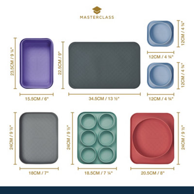 MasterClass 7pc Bakeware Set, Baking Sheet, Cake Pan, 2 x Pie Basins, 6 ...